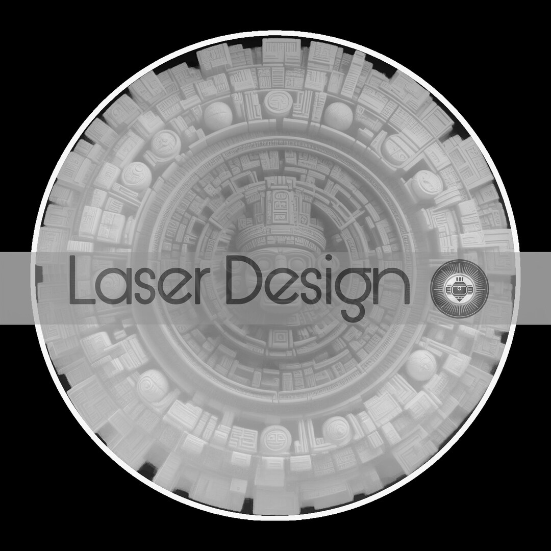 Fiber Laser Cut Depth Map 3D Mayan Coin PNG File / Depth Engraving for ...