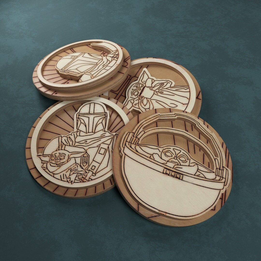 Laser Cutting Files Dxf / Cdr/ Svg Star Wars Badges - Etsy