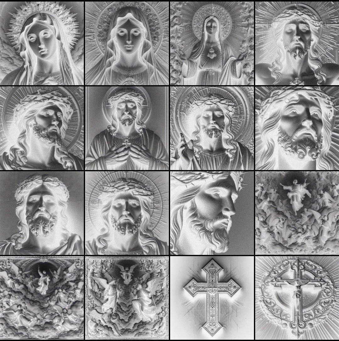 Grayscale Laser Cut File Christian Religion for Black Slate Aluminum ...