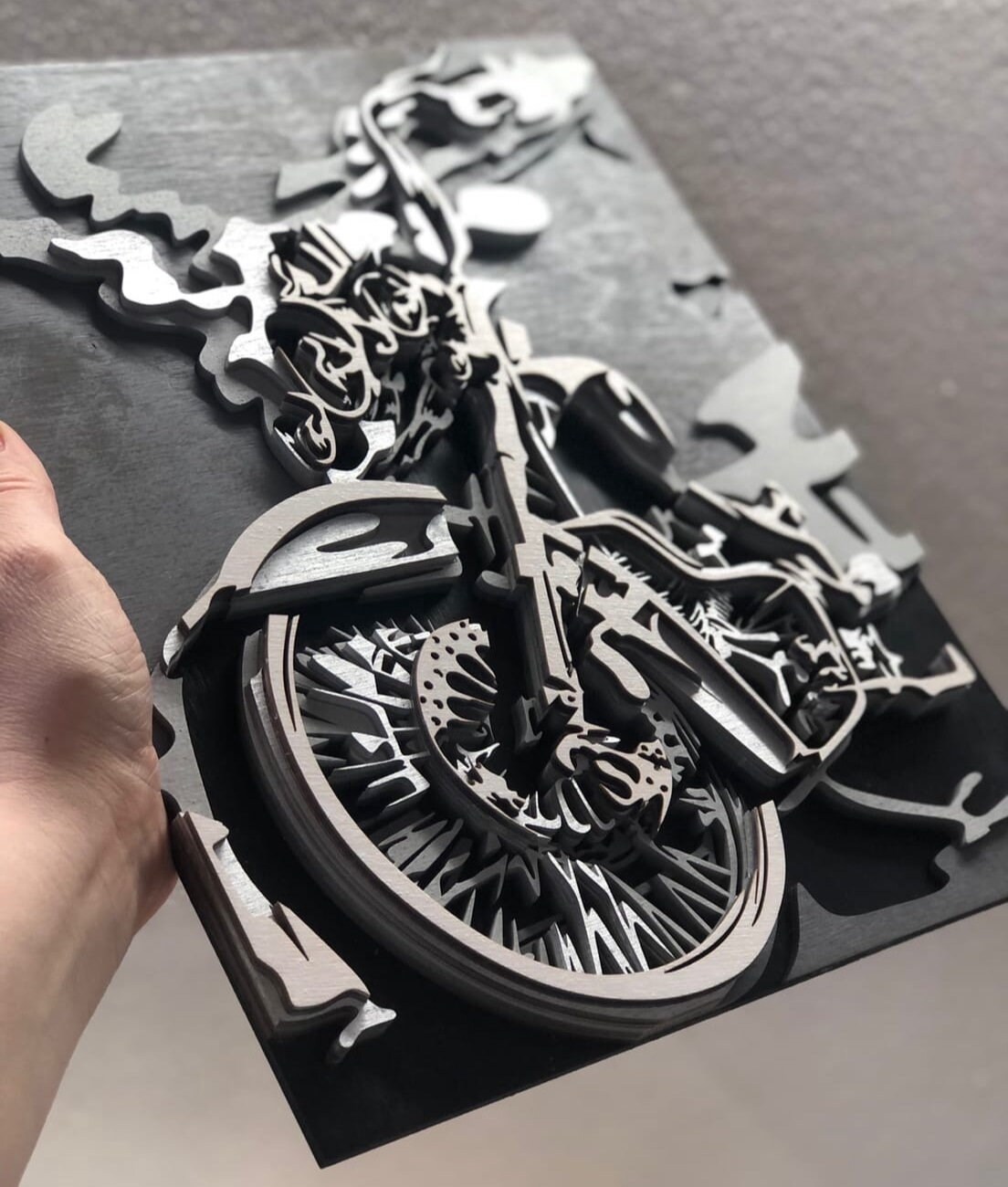 Laser Cut File Art Motorcycle Dxf/cdr File - Etsy