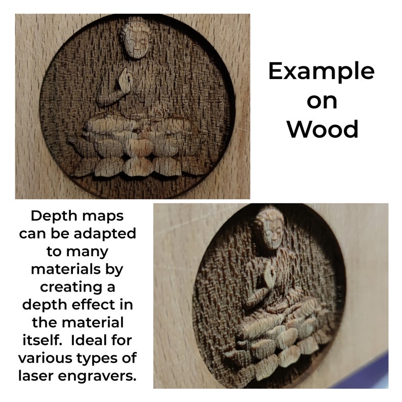 File Fiber Laser Cut 2 Depth Maps 3D Homer PNG / Depth Engraving for ...