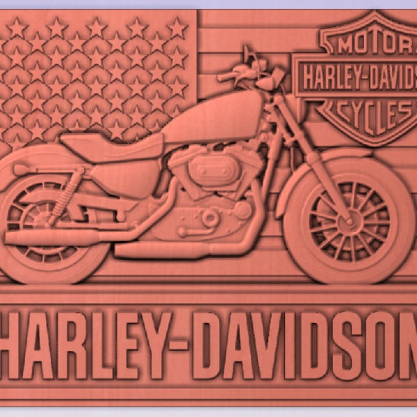 Harley Davidson Logo Engraving 3d - Etsy