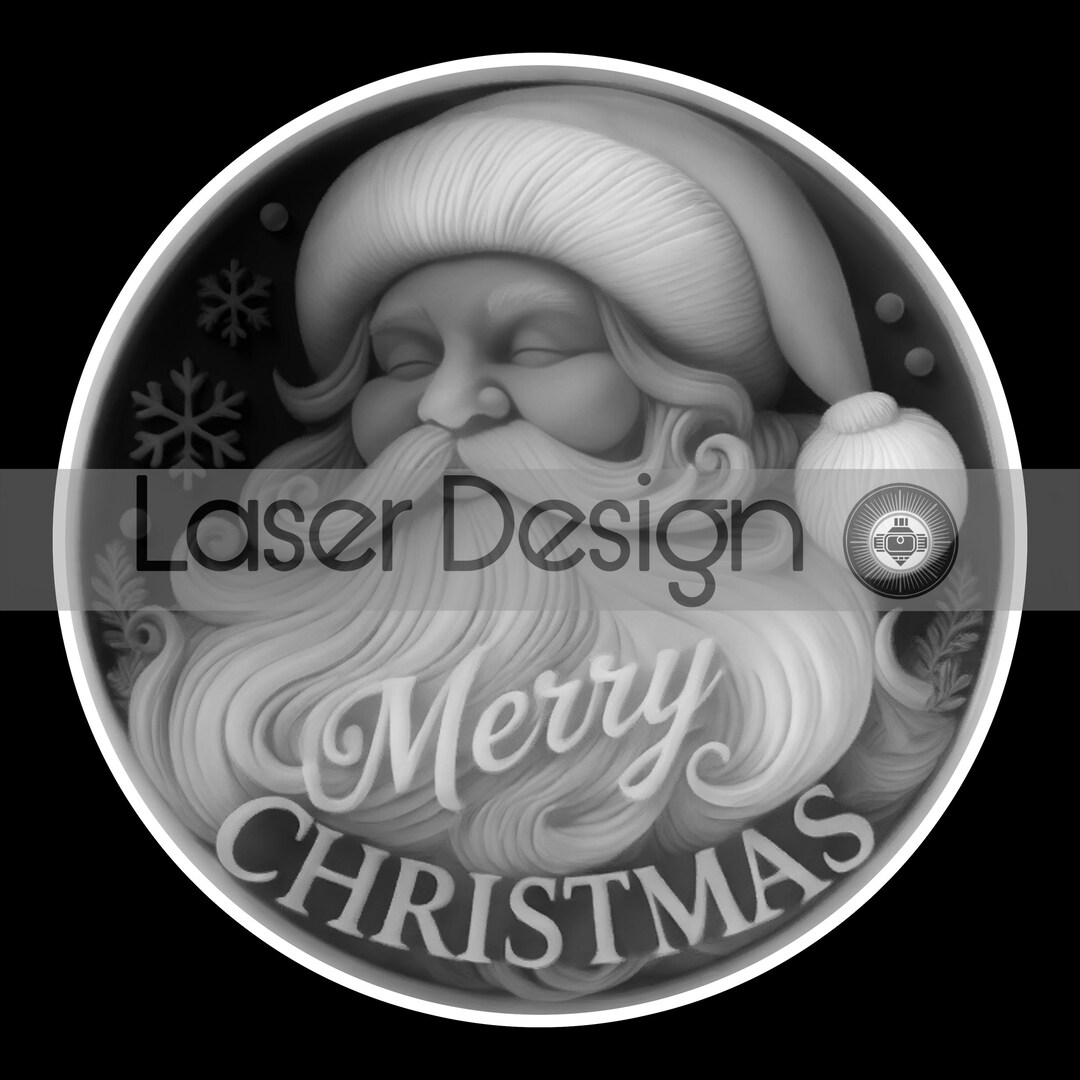 Fiber Laser Cut Depth Map Christmas Merry Christmas PNG File for Brass ...