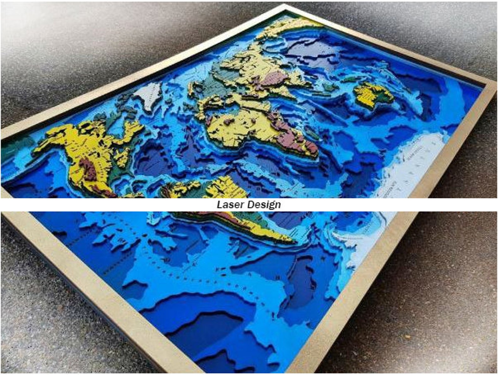World Map Dxf Cdr File for Lasercut russian Language - Etsy