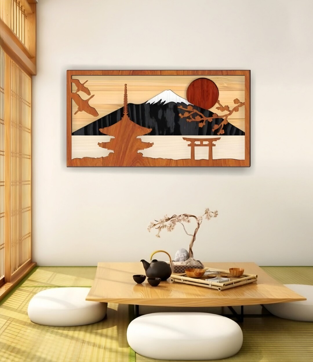 Japanese Mount Fuji Multi Layer Laser Cut DXF / SVG File - Etsy