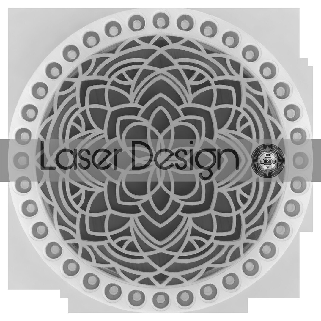 File Fiber Laser Cut Depth Map 3D Mandala PNG / Depth Engraving for ...