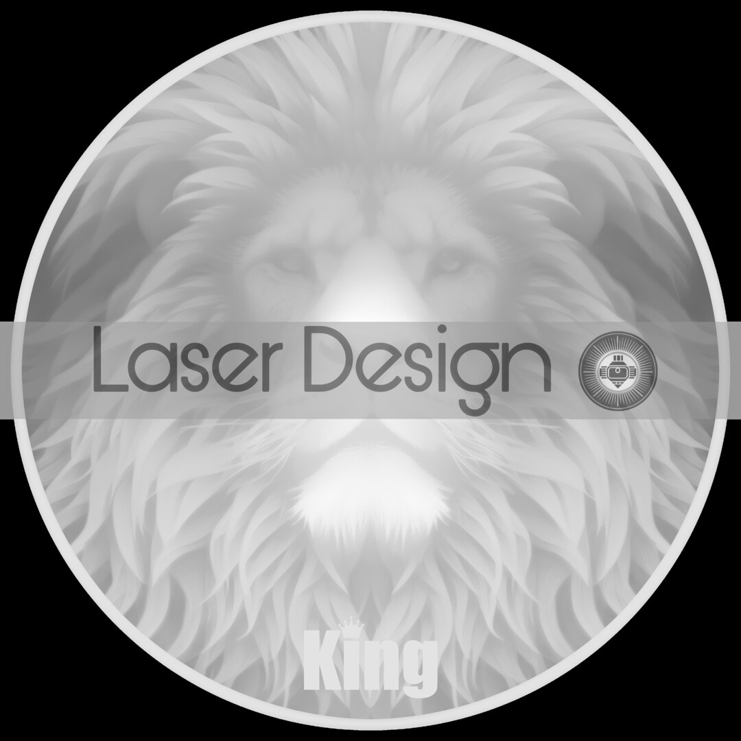 Fiber Laser Cut Depth Map 3D Lion PNG File / Depth Engraving for Brass ...