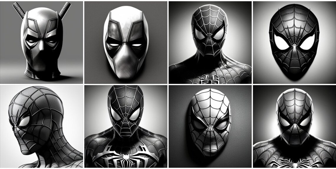 Laser Cut File Grayscale Spiderman Deadpool for Black Slate Png - Etsy