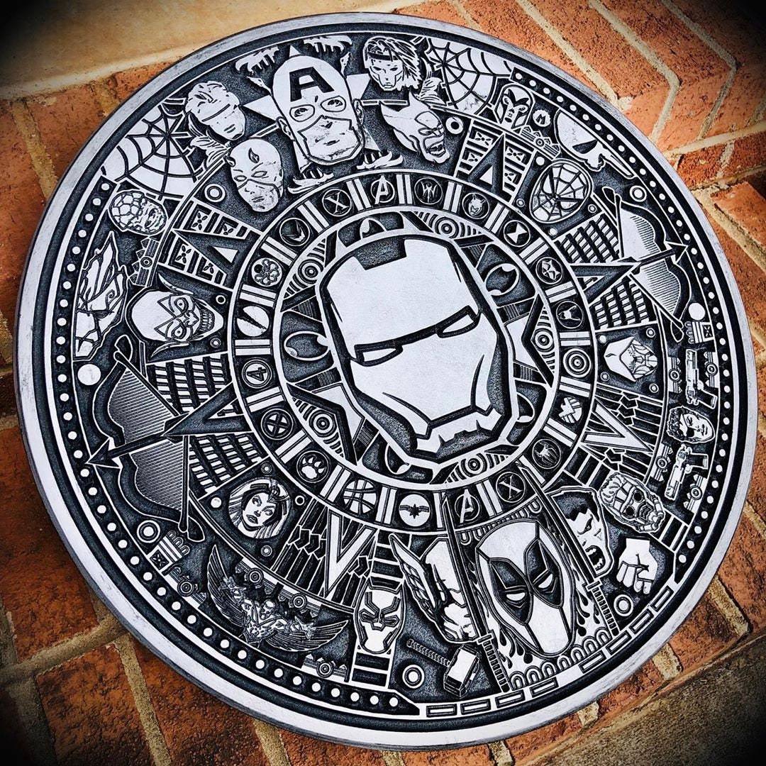 Laser Cutting File Dxf / Cdr/ Svg Calendar Maya Avengers Heroes - Etsy
