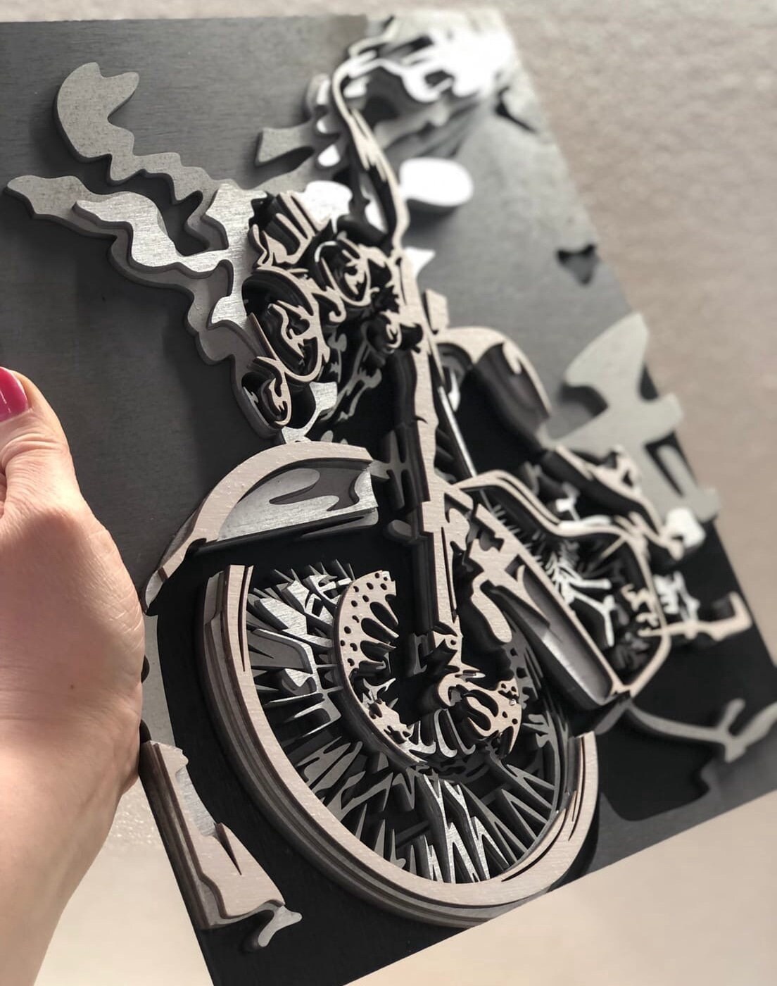 Laser Cut File Art Motorcycle Dxf/cdr File - Etsy