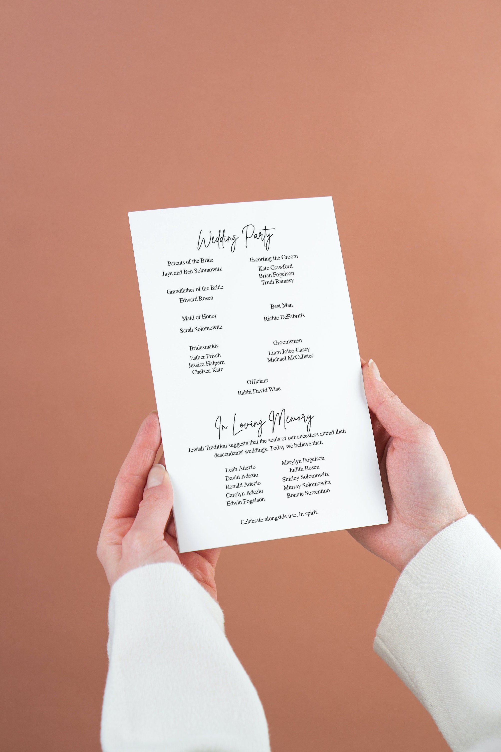 Wedding Program, Jewish Wedding Program, Editable, Jewish Wedding ...