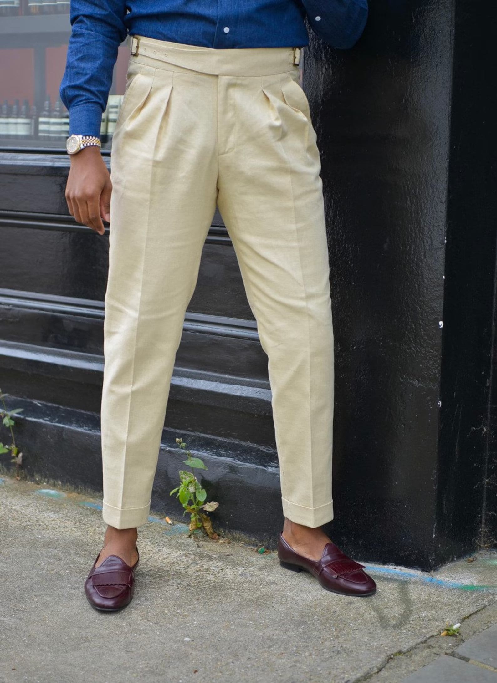 Men Ivory Gurkha Trouser Pleated Gurkha Pant for Male. - Etsy