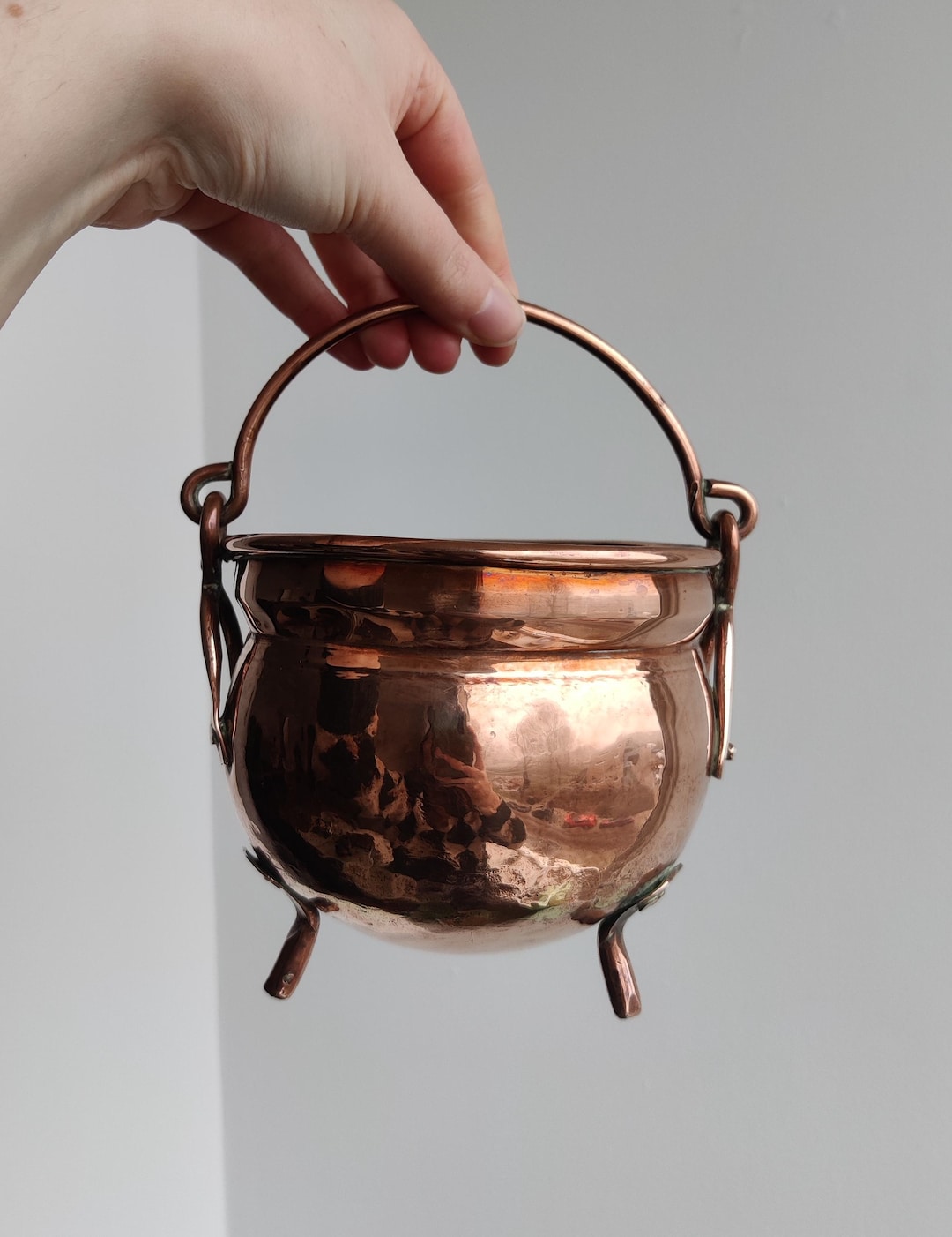 Vintage Copper Cauldrons - Antique Witchcraft Pots for Kitchen Decor and Home Brewing ...