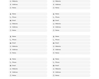 Minimalist Contact List Print - Etsy