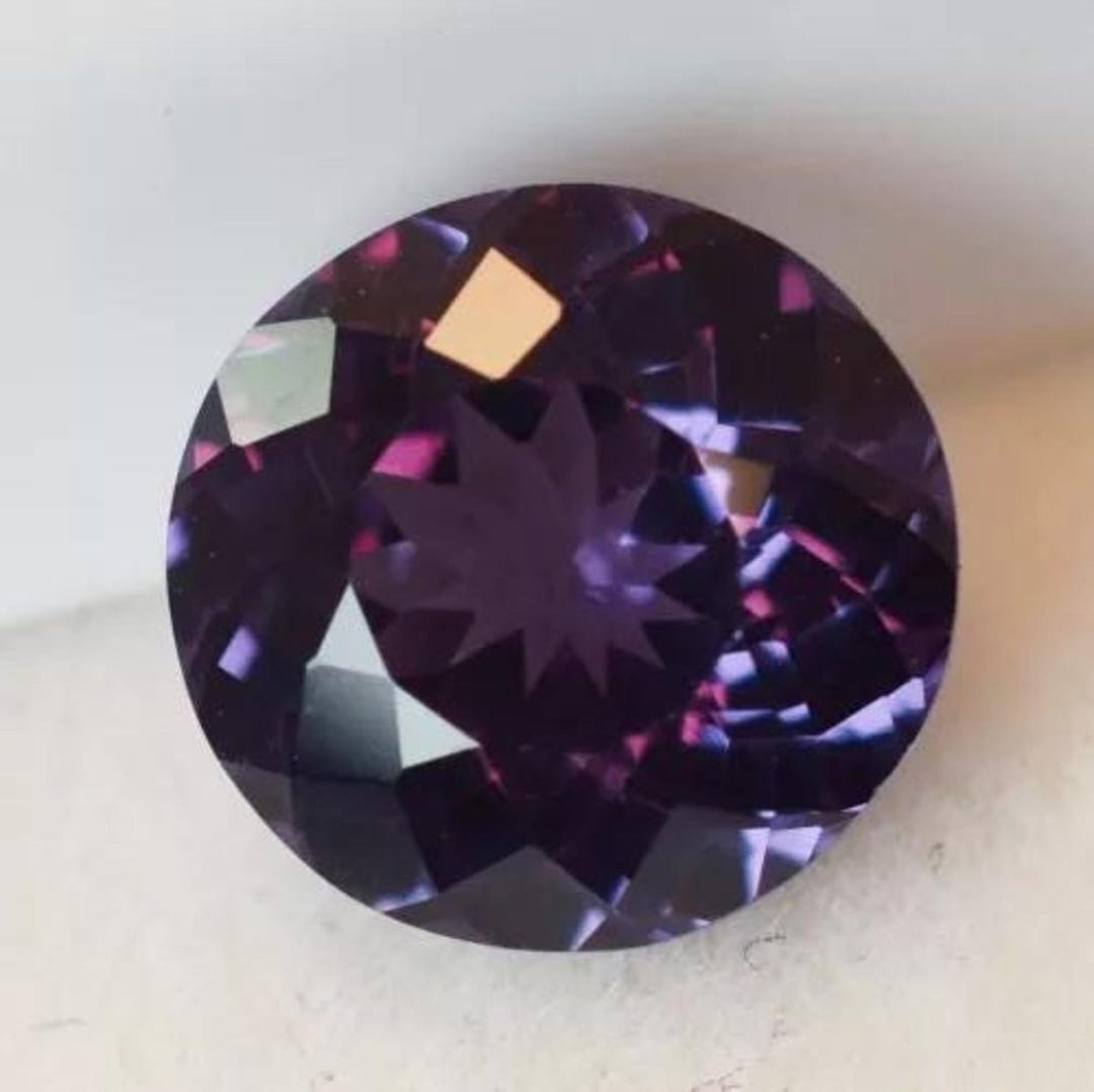 6 Ct Certified Natural Alexandrite Round Shape Facet Color Change ...