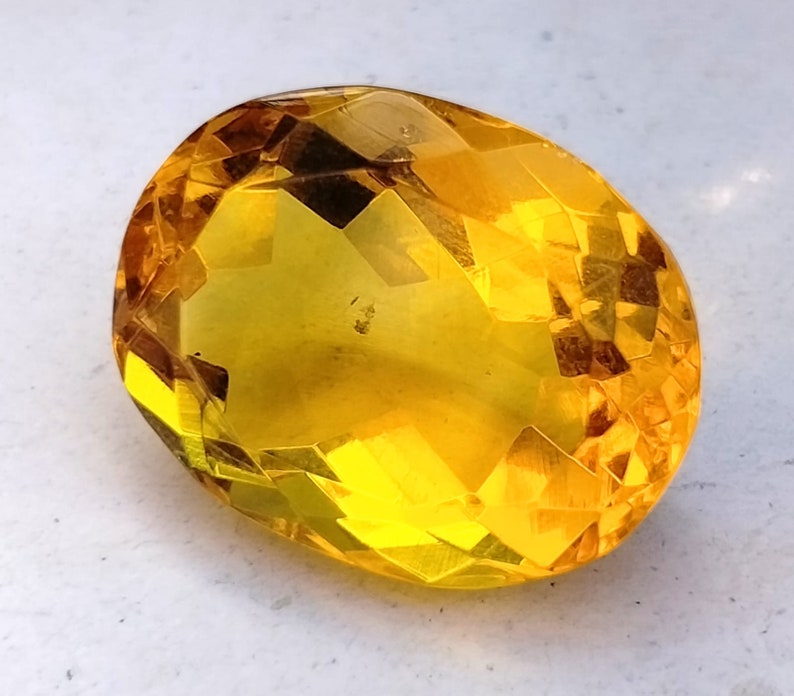 9 Ct AAA + Orange Topaz Oval Shape Brazilian Certified Loose Topaz ...