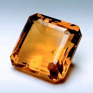 8 Ct AAA + Orange Topaz Square Shape Certified Loose Topaz Gemstone ...