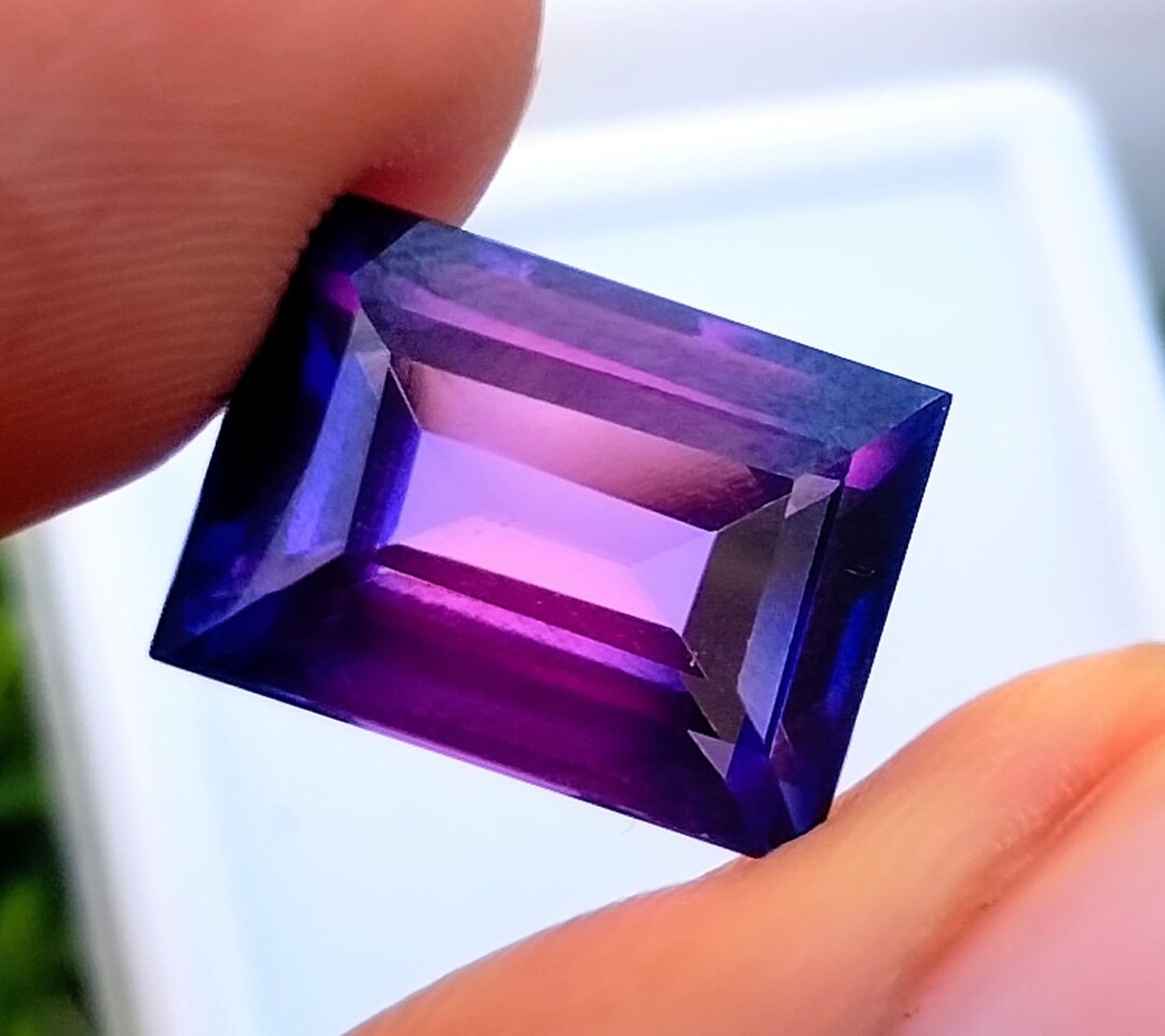 6 Ct Natural Tanzanite Emerald Shape Diamond Cut Ring Size Faceted ...