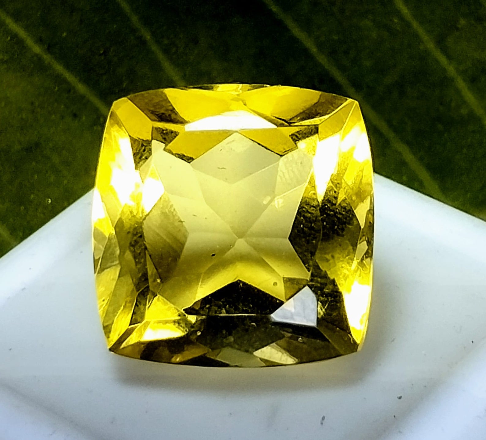 8 Ct AAA + Yellow Topaz Cushion Shape Certified Loose Topaz Gemstone ...