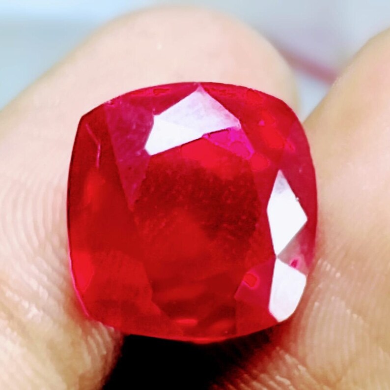 8 Ct Natural Ruby Burma Pigeon Blood Red Ruby Excellent Cushion Shape ...