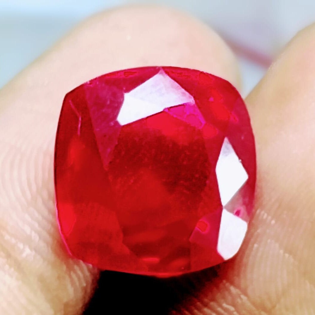 8.50 Ct Natural Ruby Burma Pigeon Blood Red Ruby Excellent Cushion ...