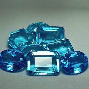 60 CT Natural Aquamarine Mix Shape Blue Aquamarine Huge Gemstone Lot ...