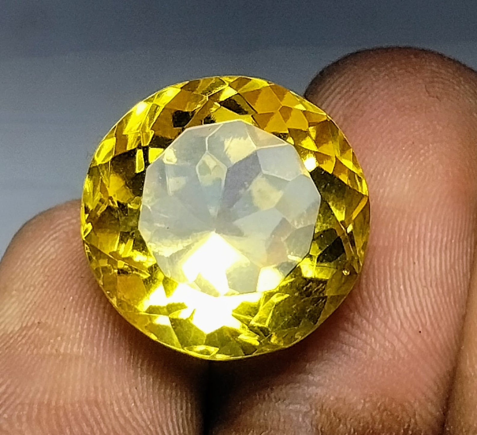 8 Ct AAA + Yellow Topaz Round Shape Certified Loose Topaz Gemstone ...