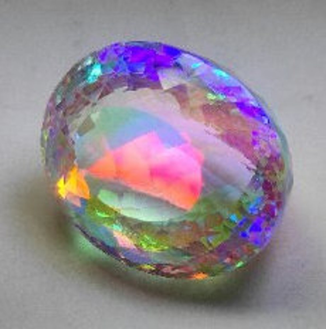40 Ct AAA + Mystic Topaz Oval Shape Rainbow Color Certified Loose ...