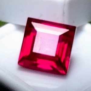 7 Ct Natural Ruby Burma Pigeon Blood Red Ruby Excellent Square VIP Cut ...