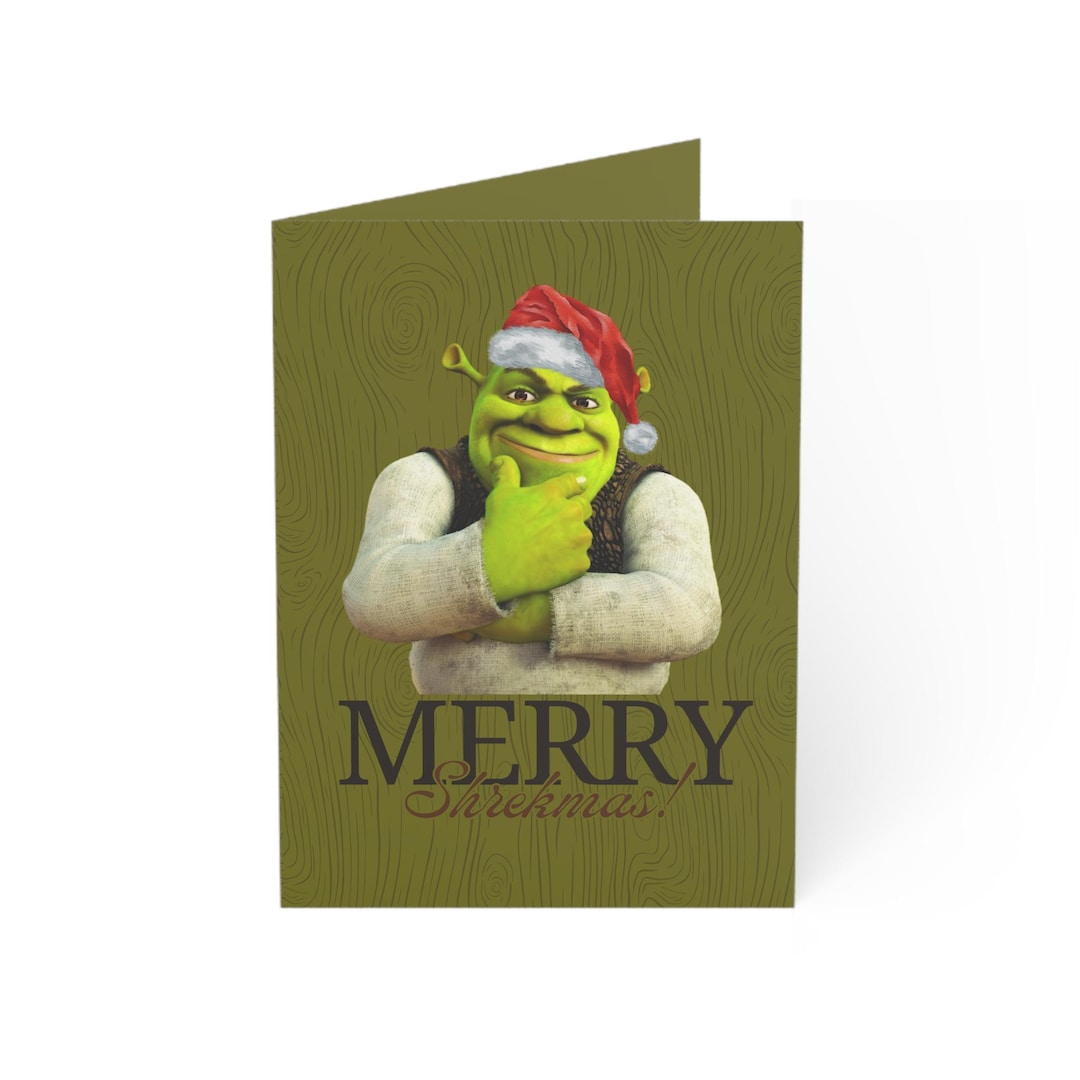 Greeting Cards, Shrek Christmas Card, Funny Shrek the Ogre, Merry ...