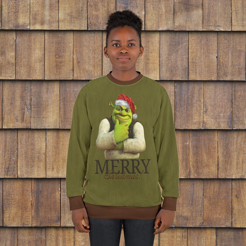Funny Shrek Merry Shrekmas Unisex Sweatshirt, Ugly Christmas Jumper ...