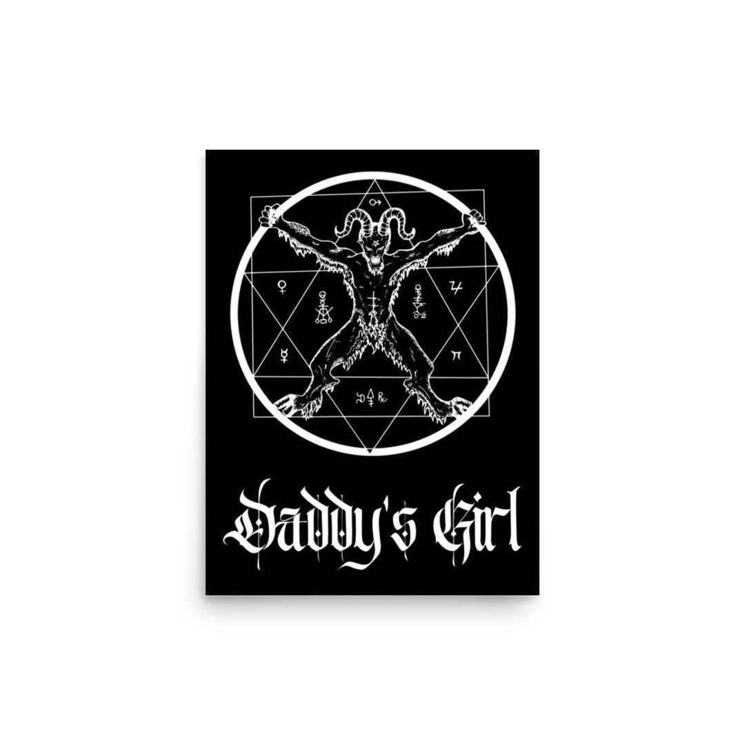 Daddy's Girl Poster Gothic Satan Poster Devil Decor - Etsy