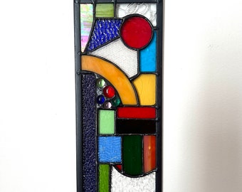 Stained Glass Abstract Panel 'quest' - Etsy