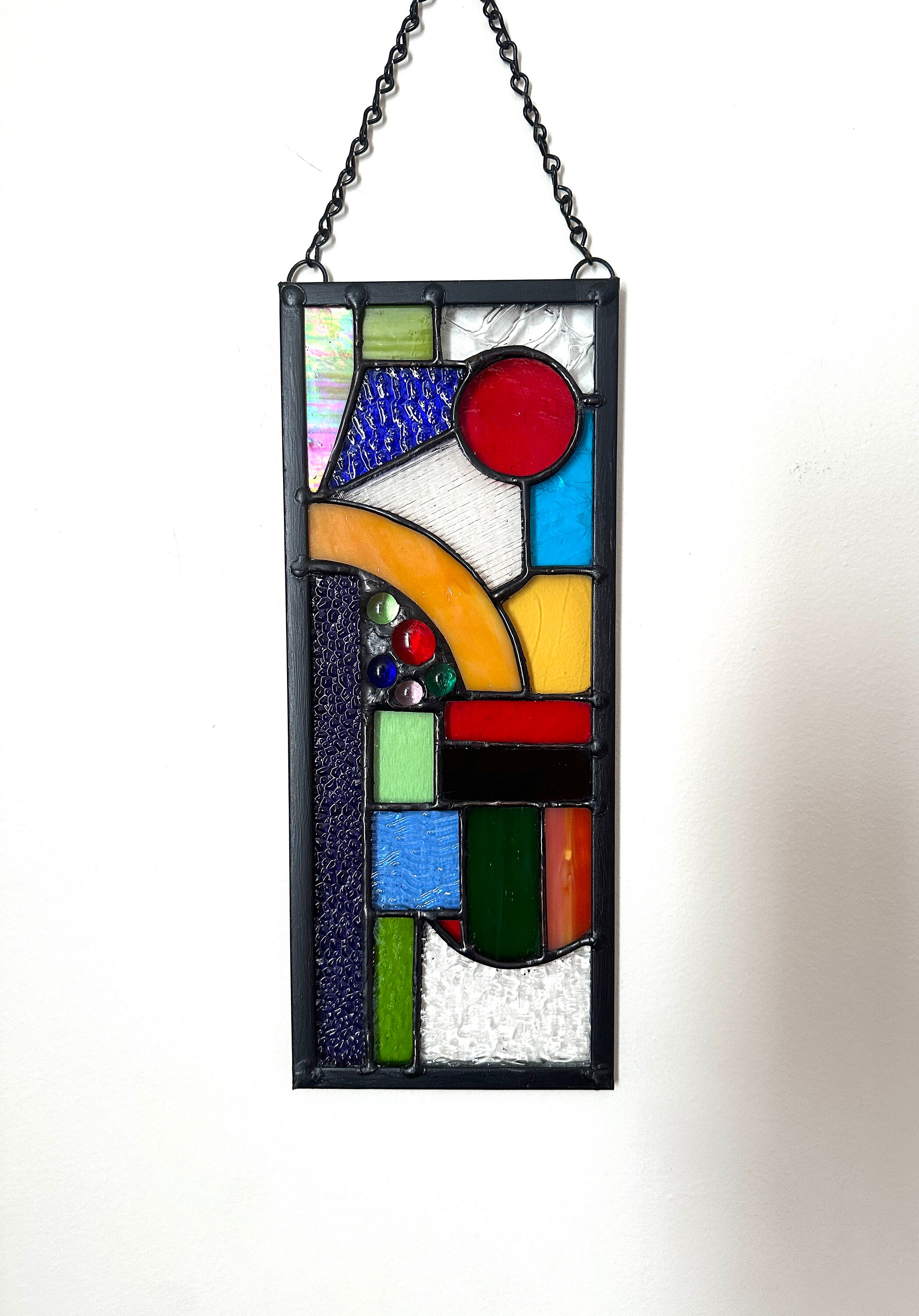 Stained Glass Colorful Abstract Panel - Etsy