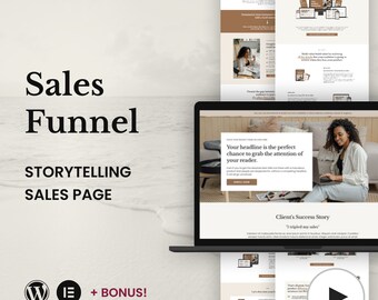 Elementor Sales Page Template Coaches, Course Creators, Digital ...