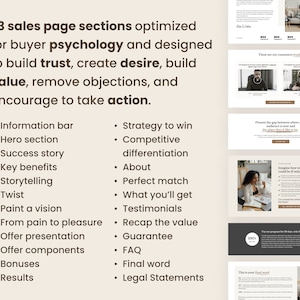 Sales Page Funnel Template for Coaches, Course Creators, and Digital ...