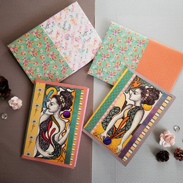 Hand Painted Greeting Cards - Etsy