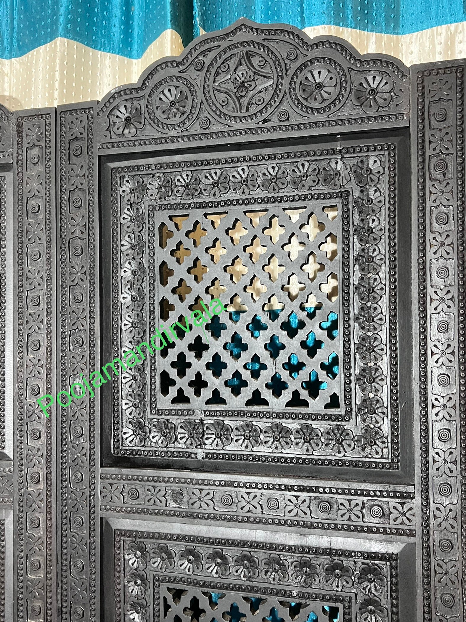 Hand Carved Solid Teak Wood Room Divider, Handmade Room Partition ...