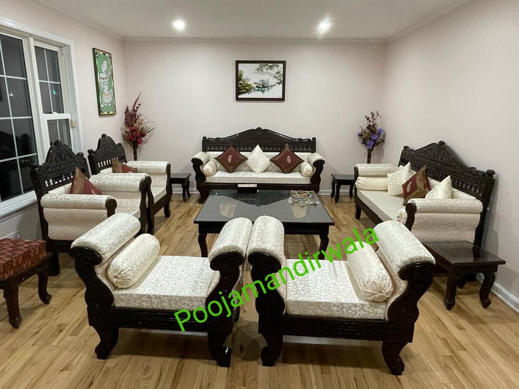 South Indian Sofa Set / Hand Carved Home Furniture/ Daybed/ Cough ...