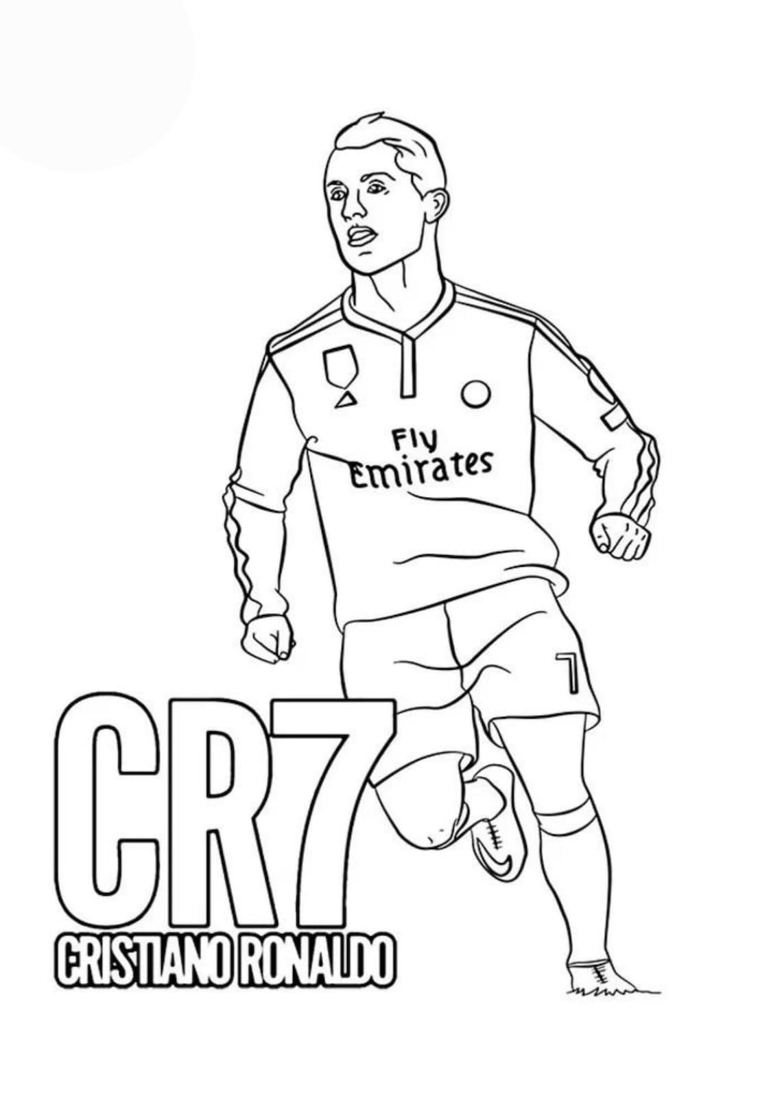 Digital Footballer Coloring Pages - Etsy