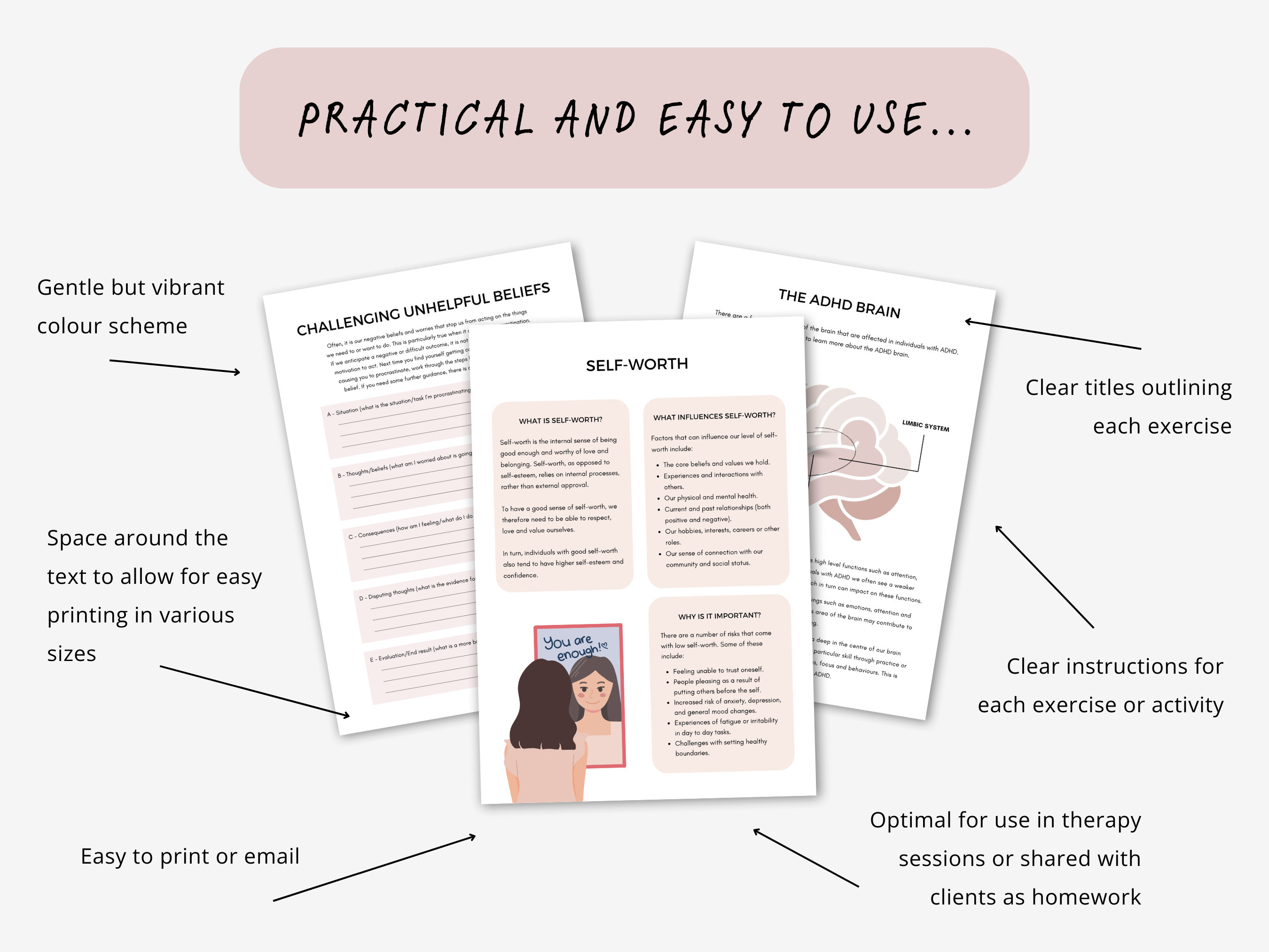 ADHD Worksheets for Teens: Executive Functioning & Coping Skills ...
