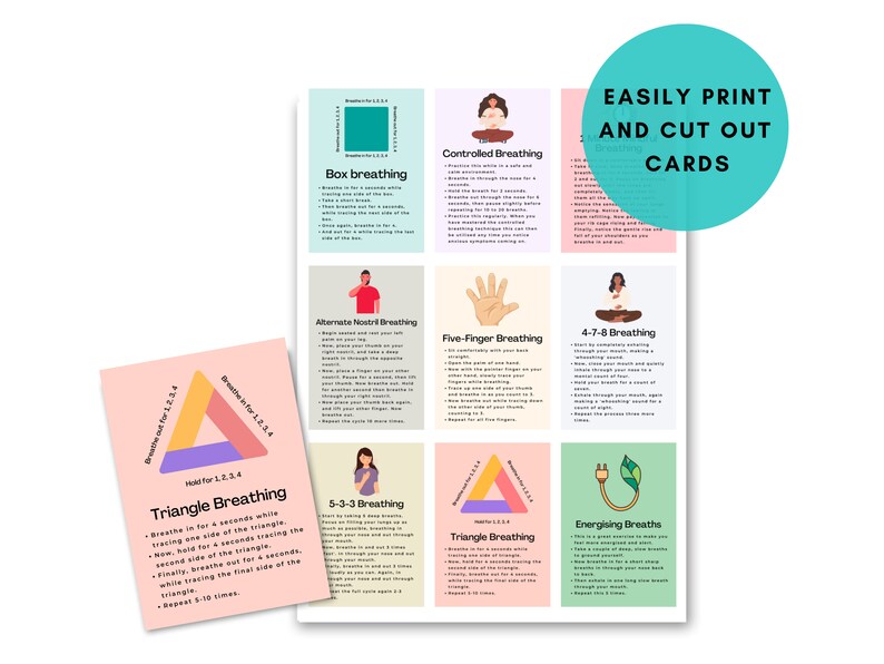 Mindfulness Worksheets Mega Bundle: Breathing Exercises, Gratitude (PDF ...