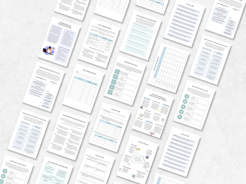 Procrastination Worksheet Therapist Resource, Coping Skills for Adults ...