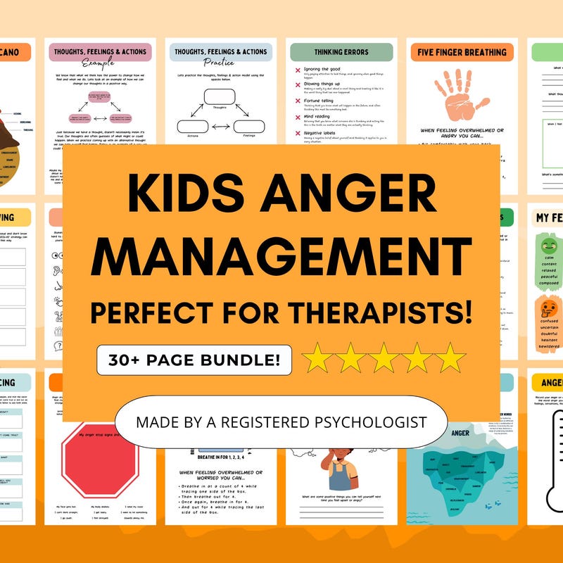 Anger Cards for Kids - Etsy