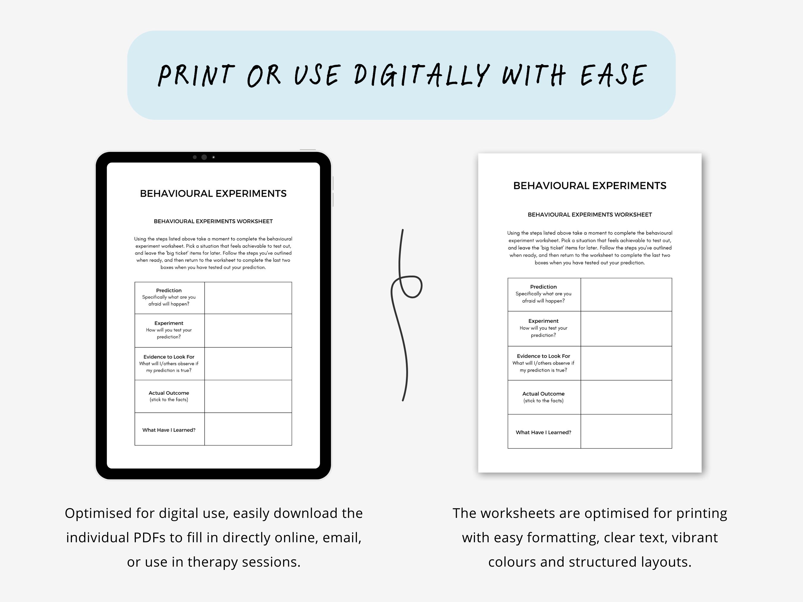 CBT for Phobia Worksheets, Psychoeducation Exercises for Addressing ...