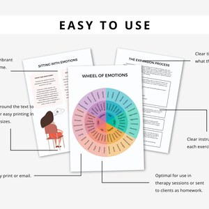 Sitting With Emotions Worksheets, Therapist Resource to Help Clients ...