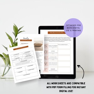 Fillable CBT Worksheets Bundle for Anxiety & Depression | CBT ...