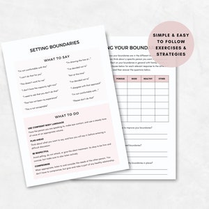 Boundary Setting Worksheets Bundle: Healthy Relationships ...