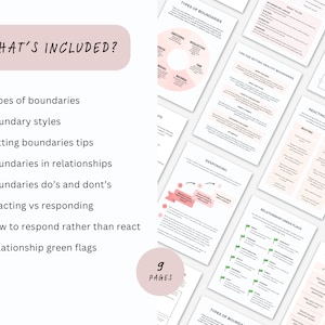 Boundary Setting Therapy Handout for Setting Healthy Boundaries and ...