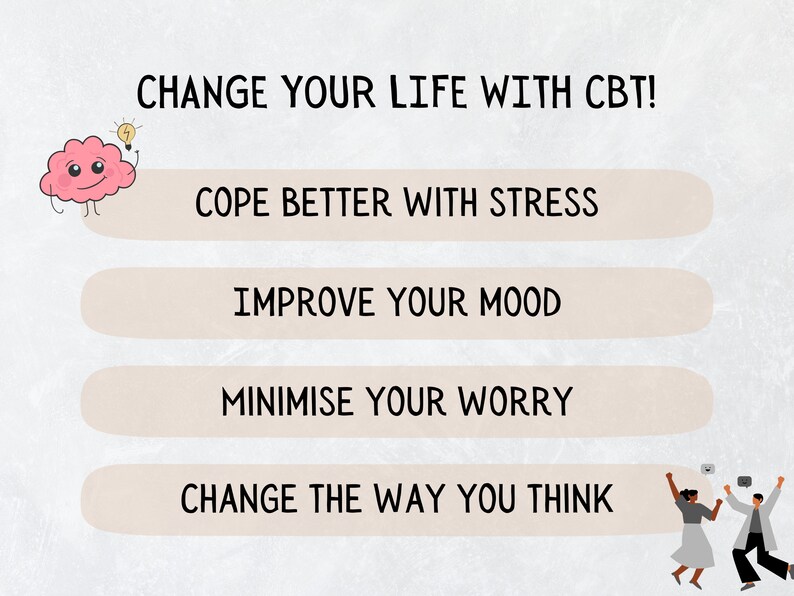 CBT Thought Challenging Cards Bundle | CBT Therapy Cards | CBT ...